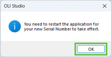Updating Your Serial Number in OLI Desktop Software – OLI, Inc.