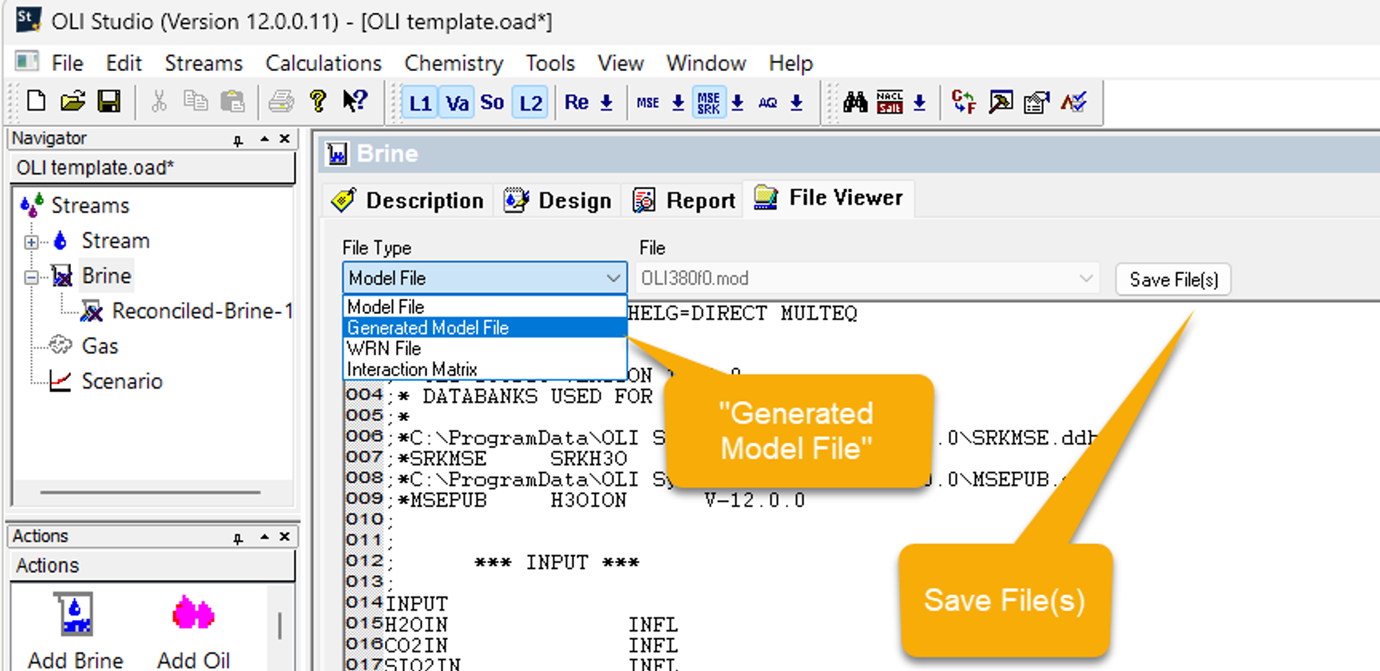 Exporting and Importing DBS Chemistry File to OLI Cloud – OLI Systems, Inc.