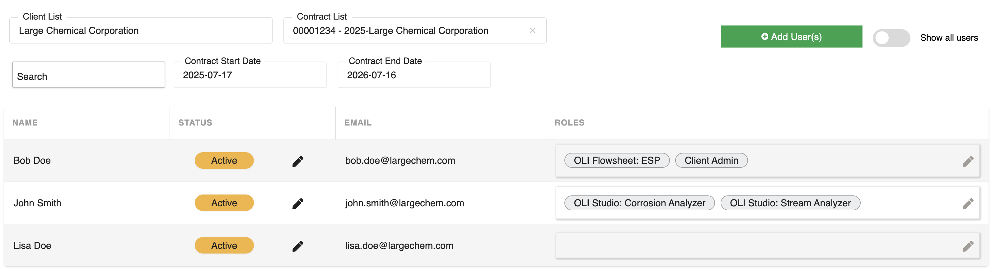 Assigning the Client Admin Role to a New User – OLI, Inc.